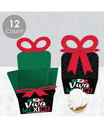 Big Dot of Happiness Viva Mexico - Square Favor Gift Boxes - Mexican ...