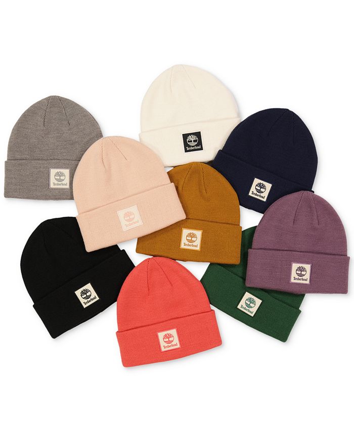 Timberland Women's Classic Tonal Patch Cuffed Beanie - Macy's
