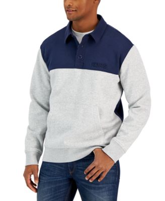 Michael Kors Men's Colorblocked Rugby Fleece Pullover, Created for Macy ...