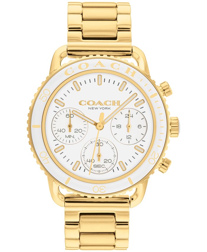 COACH Women's Cruiser Gold-Tone Bracelet Watch, 37mm - Macy's