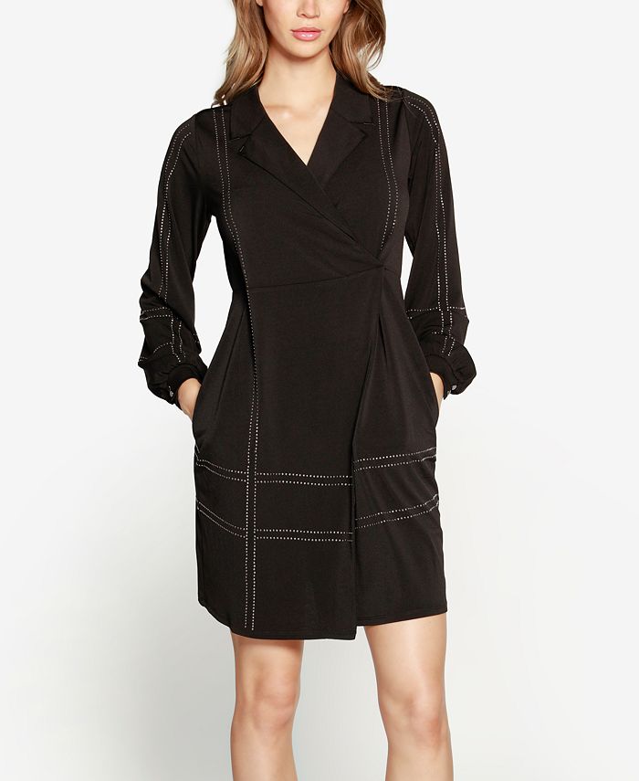 Belldini Black Label Petite Studded Wrap Dress & Reviews - Dresses ...