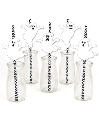 Big Dot of Happiness Spooky Ghost - Paper Straw Decor - Halloween Party ...