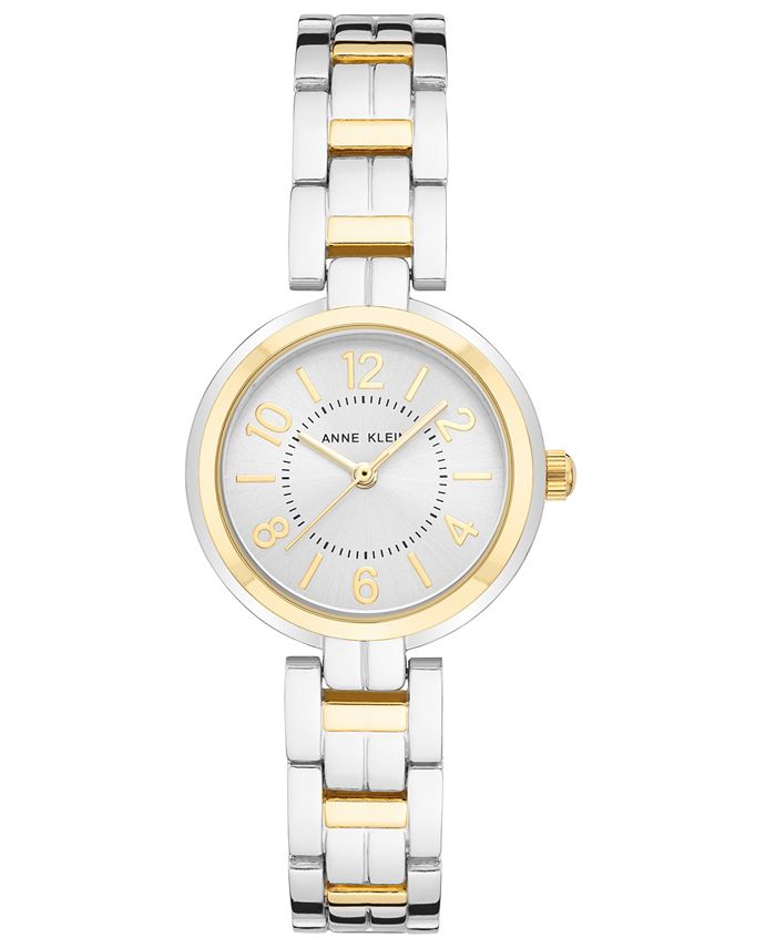 Anne Klein Women's Silver-Tone and Gold-Tone Alloy Bracelet Watch, 28mm ...