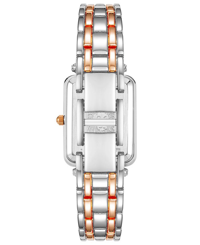 Anne Klein Women's Silver-Tone and Rose Gold-Tone Alloy Square Bracelet ...