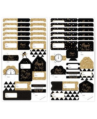 New Year’s Eve Gold New Years Eve Party Gift Tag Labels To and From 120 ...