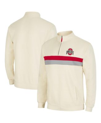 Men's Colosseum Cream Ohio State Buckeyes Activities Quarter-Zip Jacket ...