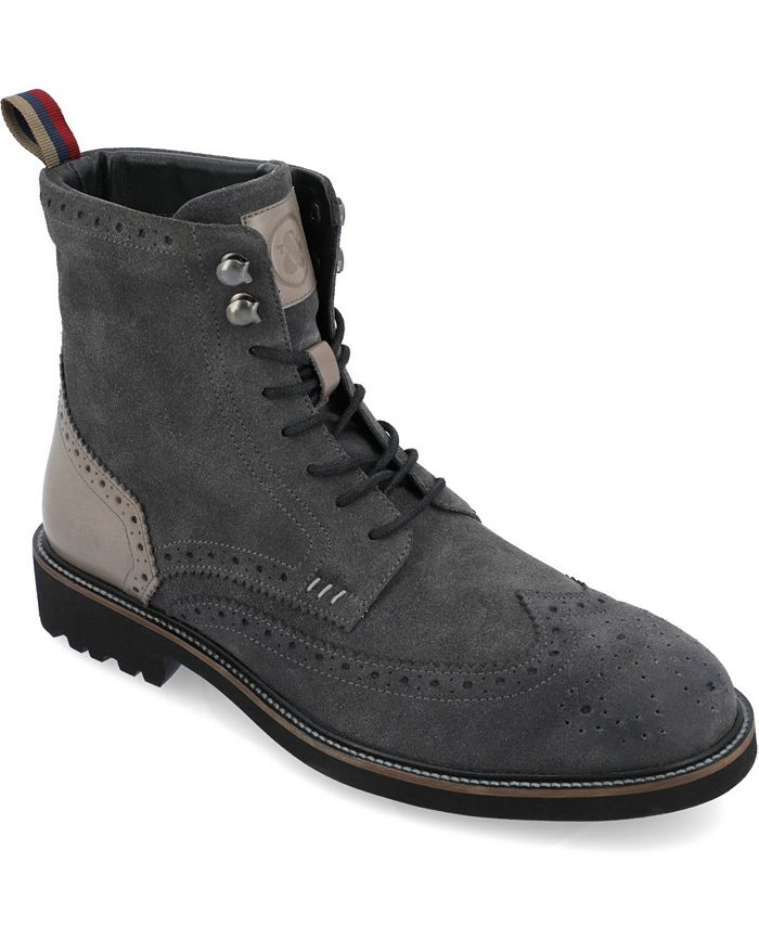 Thomas & Vine Men's Welch Tru Comfort Foam Wingtip Ankle Boots - Macy's