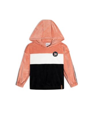 Girl Colorblock Velvet Hooded Top - Toddler Child - Macy's