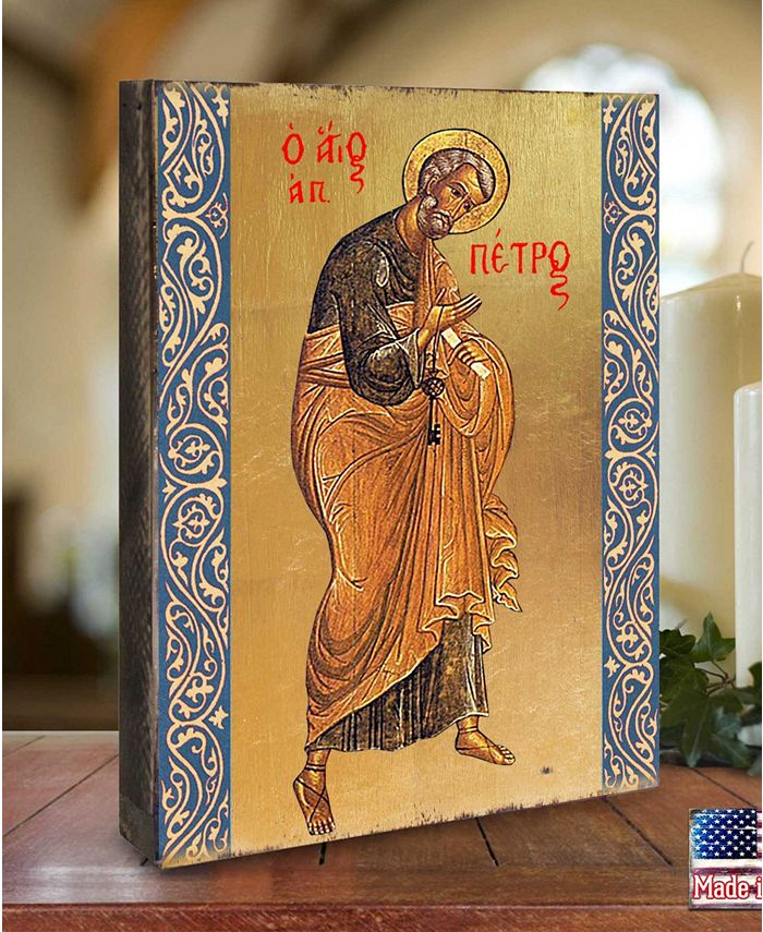 Designocracy Icon Saint Peter Wall Art on Wood 8" - Macy's
