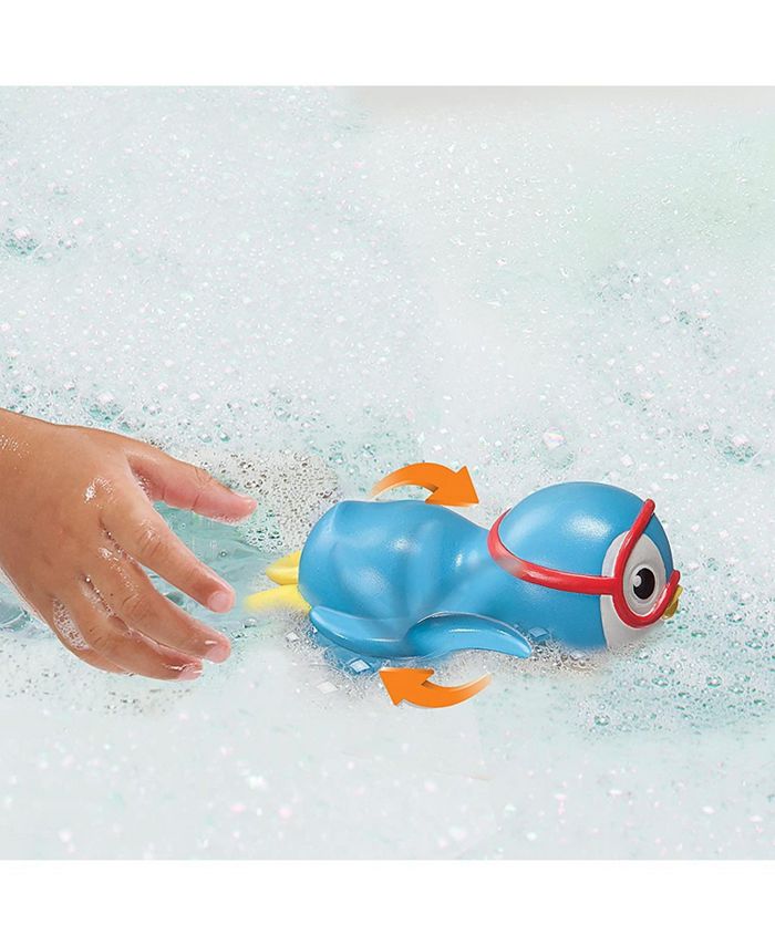 Munchkin Wind Up Swimming Penguin Baby and Toddler Bath Toy, Blue - Macy's
