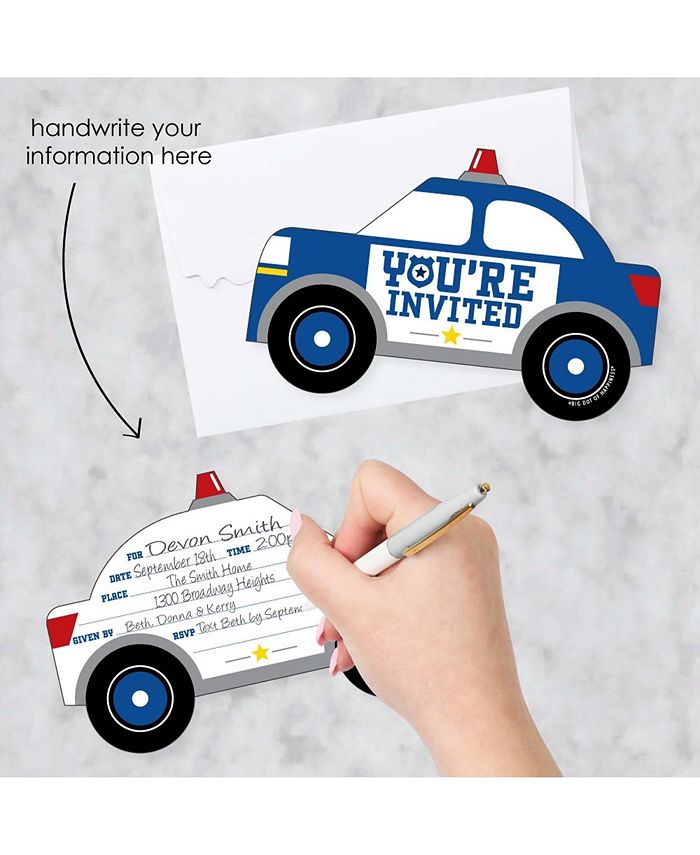 Big Dot of Happiness Calling All Units - Police - Shaped Fill-In ...