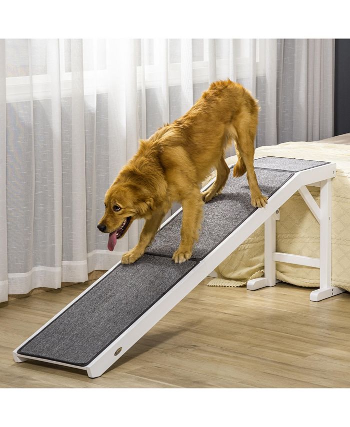 PawHut Pet Bed Ramp w/ Non-Slip Carpet Top Platform Older Dogs - Macy's