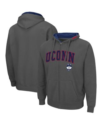 Men's Colosseum Charcoal UConn Huskies Arch and Logo 3.0 Full-Zip ...