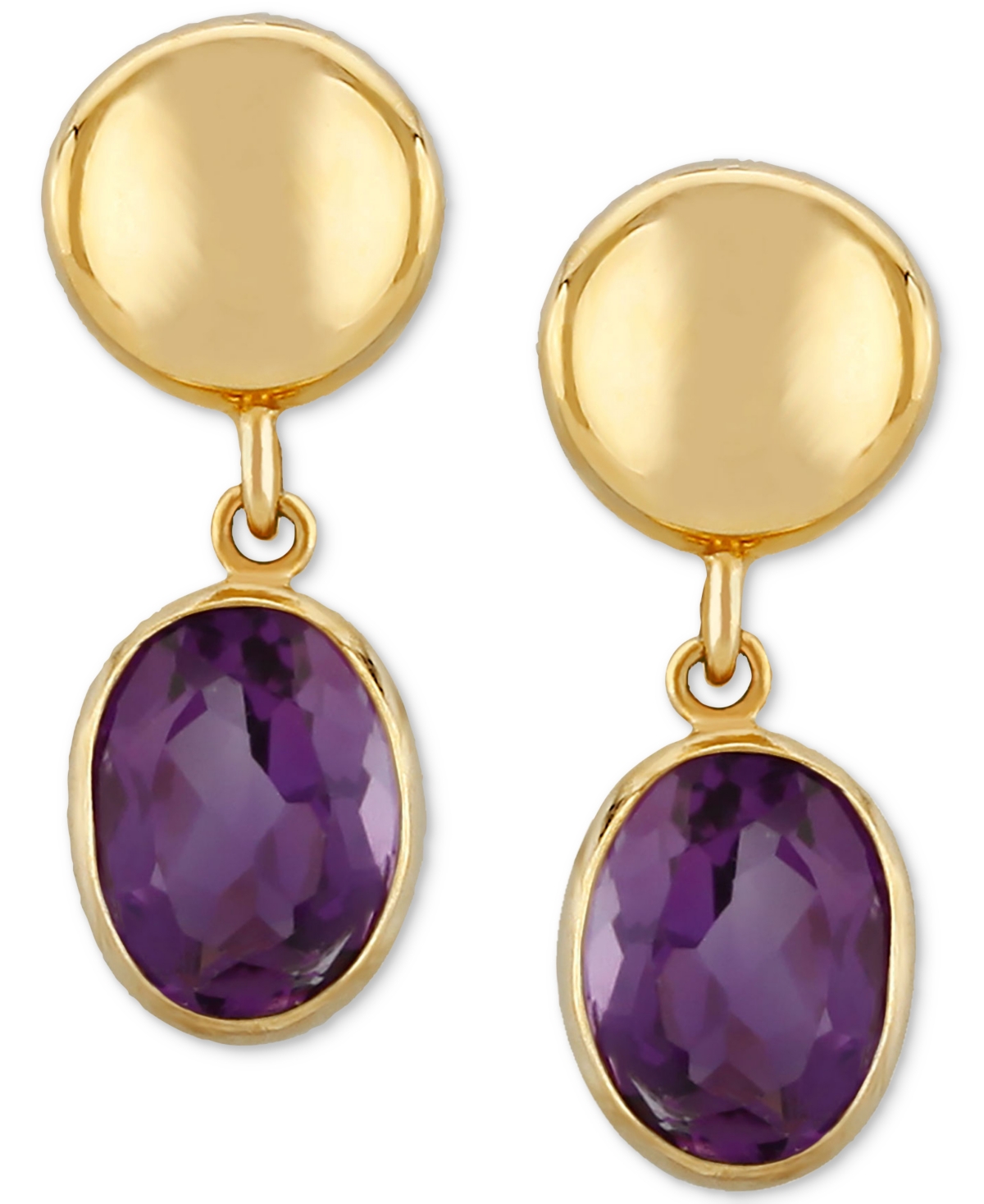 Click here for Amethyst Disc Drop Earrings (2-1/2 ct. t.w.) in 14... prices