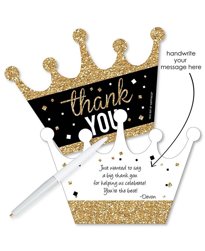 Big Dot of Happiness Prom - Shaped Thank You Cards - Prom Night Party ...