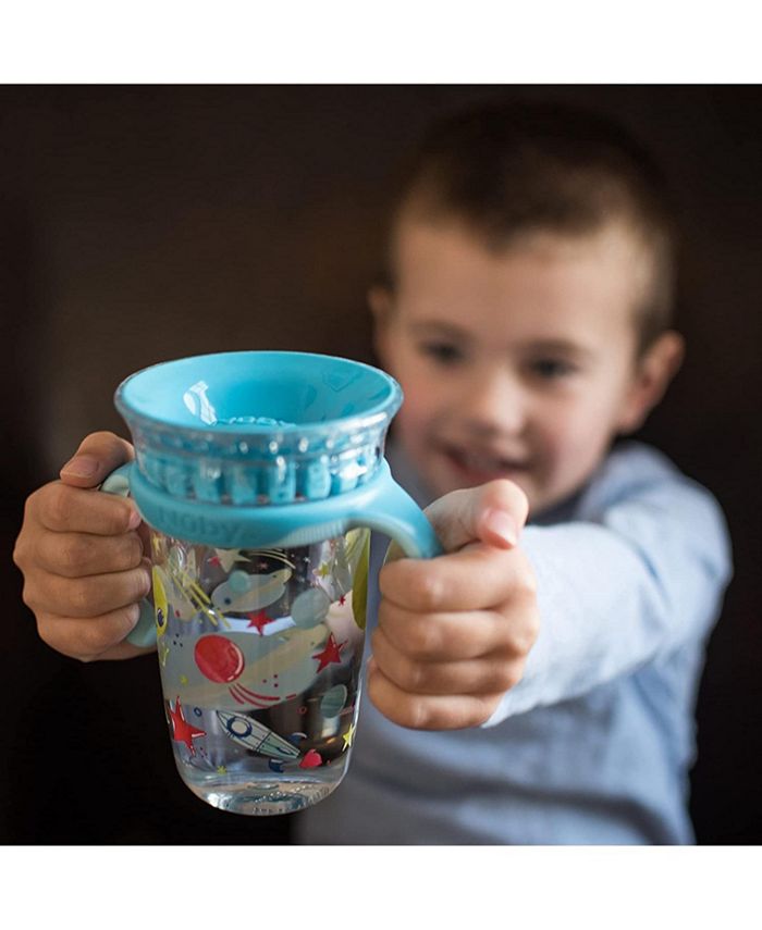 Nuby No-Spill Edge 360 2 Stage Drinking Cup with Removable Handles, Alien - Macy's