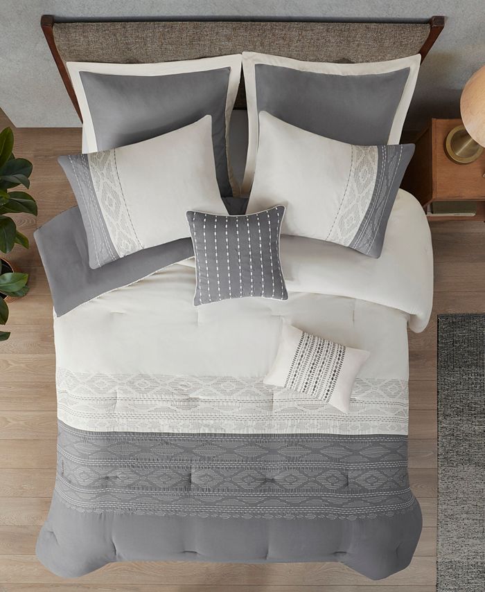 510 Design Helena Embroidered 8-Pc. Comforter Set, Queen - Macy's