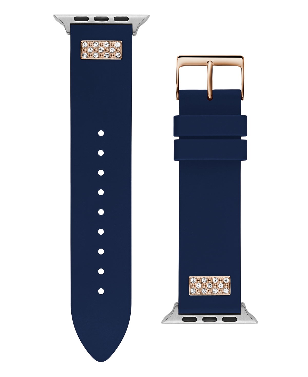 Click here for Guess Mens Navy Glitz Silicone Strap 42mm  43mm  4... prices