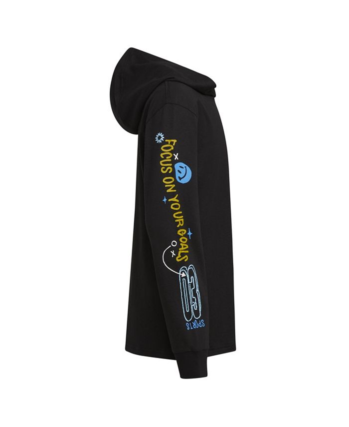 adidas Big Boys Long Sleeve Doodle Hooded T-shirt & Reviews - Activewear - Kids - Macy's