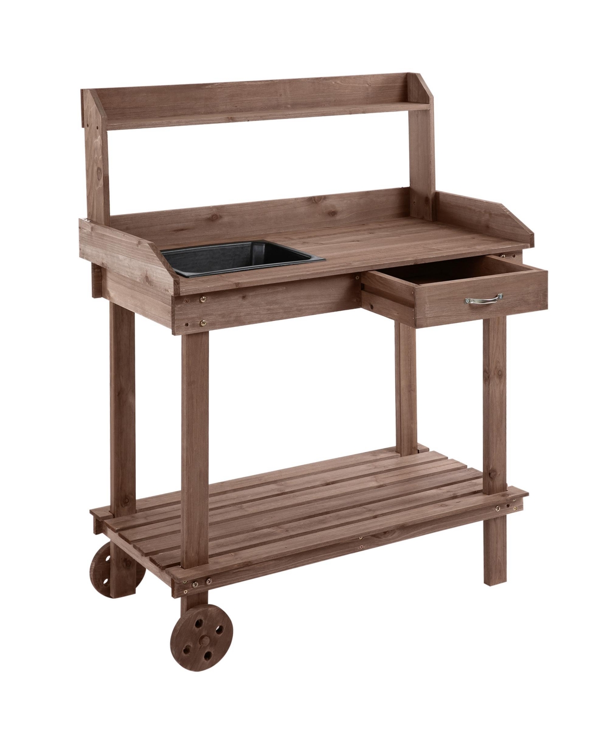 Click here for Wood Potting Bench Workstation Table w/ Storage Ca... prices