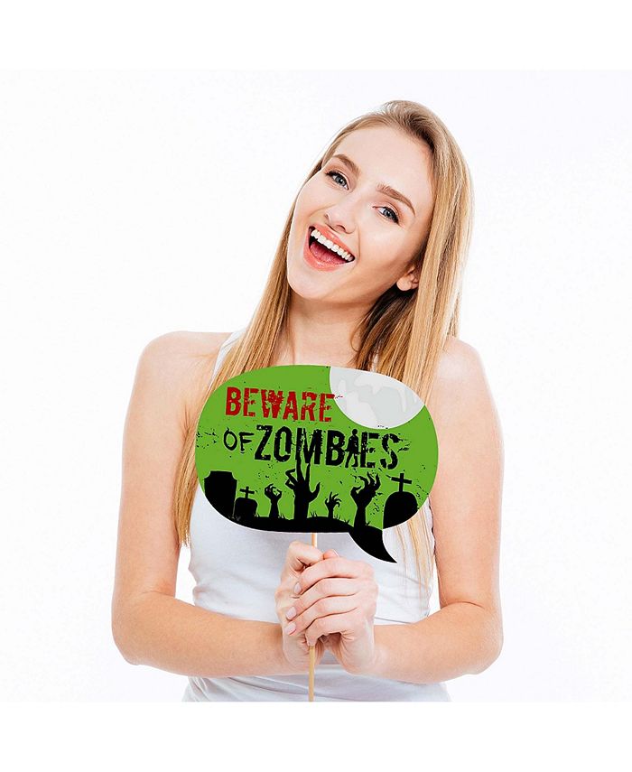 Big Dot of Happiness Zombie Zone - Halloween or Birthday Zombie Crawl ...