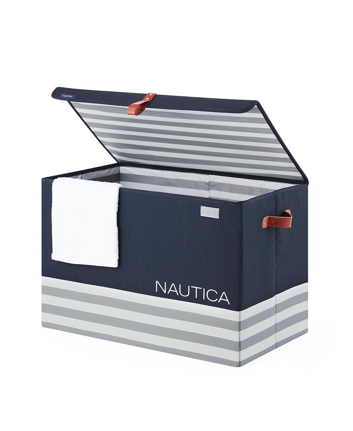 Nautica Folded Large Storage Trunk with Lid Stripe - Macy's