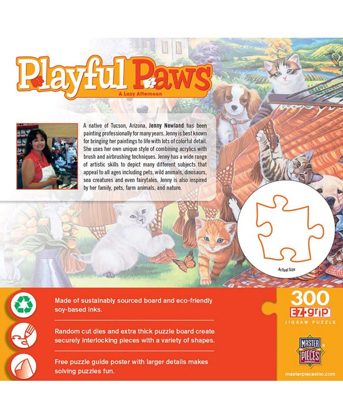 Masterpieces Playful Paws - A Lazy Afternoon 300 Piece EZ Grip Puzzle - Macy's