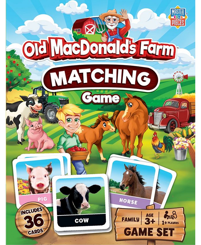 Masterpieces Officially Licensed Old MacDonald Matching Game for Kids ...
