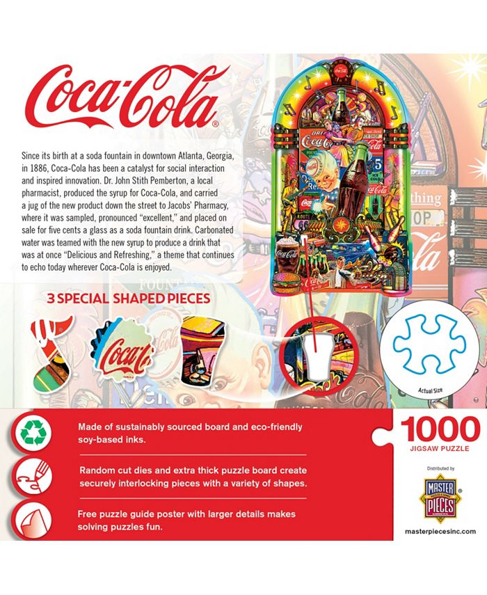 Masterpieces Coca-Cola Jukebox 1000 Piece Shaped Jigsaw Puzzle - Macy's