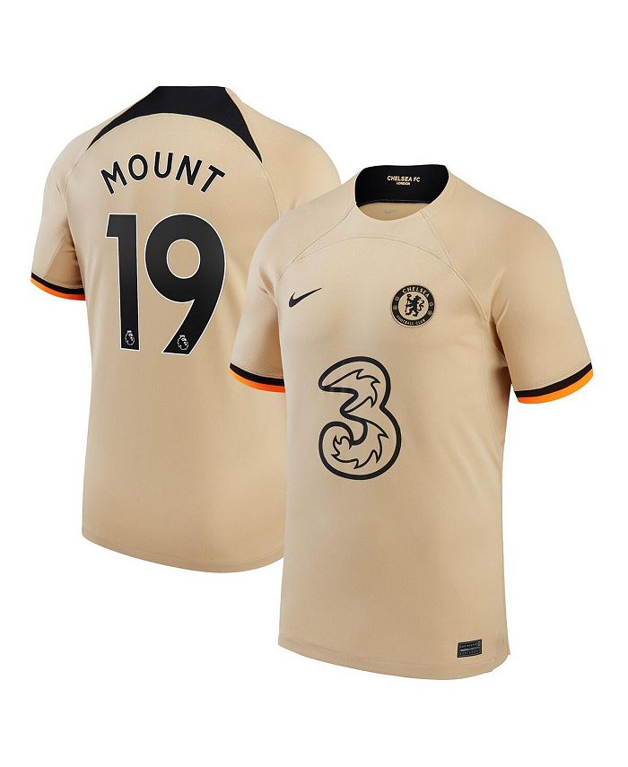 Nike Men's Mason Mount Gold Chelsea 2022/23 Third Replica Player Jersey ...