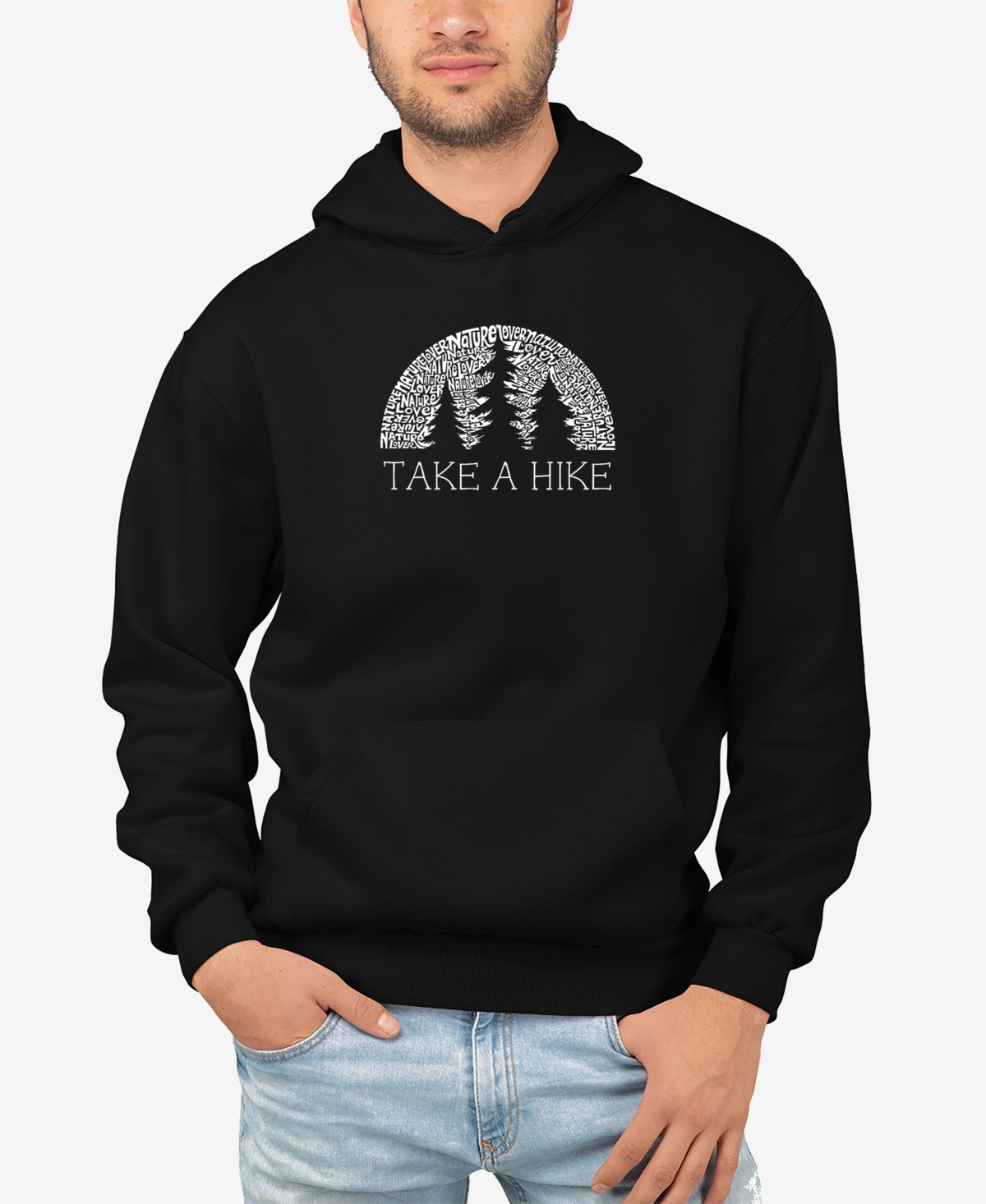 Click here for La Pop Art Mens Nature Lover Word Art Hooded Sweat... prices