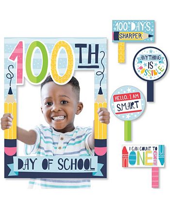 Big Dot of Happiness Happy 100th Day of School - Party Selfie Photo ...