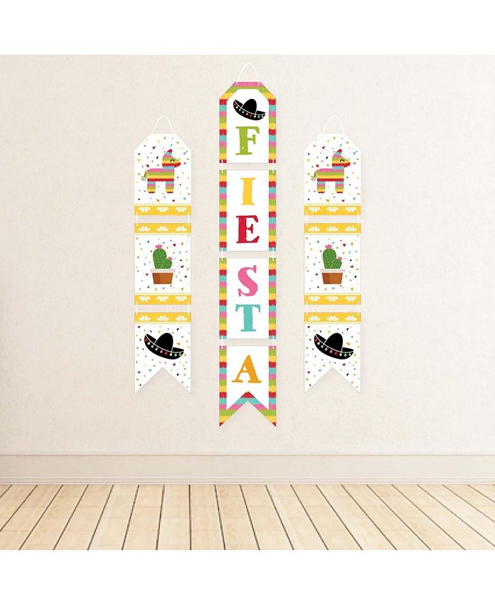 Big Dot of Happiness Let's Fiesta - Hanging Vertical Paper Door Banners ...