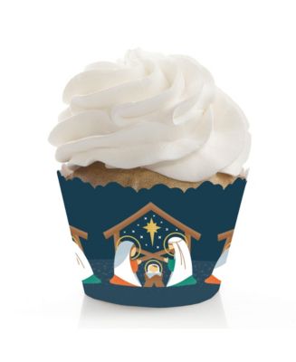 Holy Nativity - Manger Scene Religious Christmas Decor Cupcake Wrappers ...