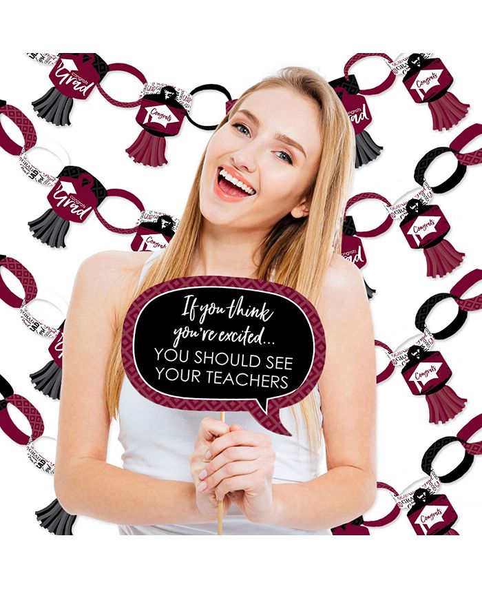 Big Dot of Happiness Maroon Grad - Best is Yet to Come - Banner and ...