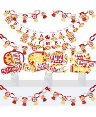 Big Dot of Happiness Pizza Party Time - Decorations - Party Supplies ...
