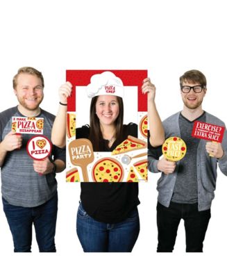 Pizza Party Time - Birthday Party Selfie Photo Booth Picture Frame ...