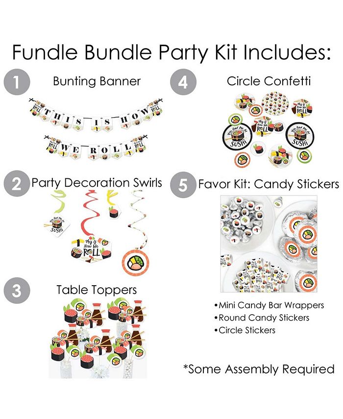 Big Dot of Happiness Let's Roll - Sushi - Japanese Party Supplies ...