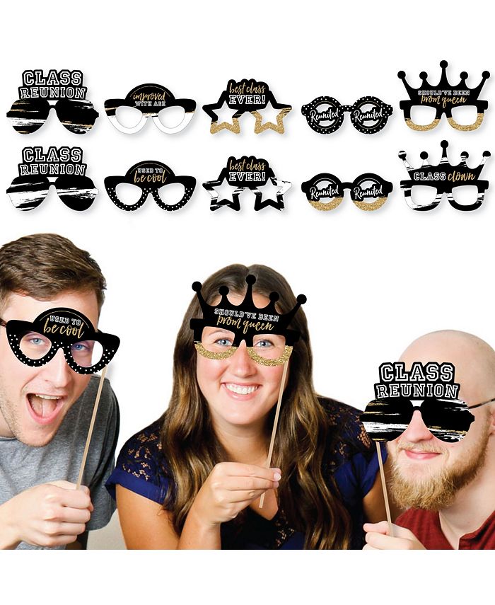 Big Dot of Happiness Reunited Glasses - Paper School Class Reunion ...