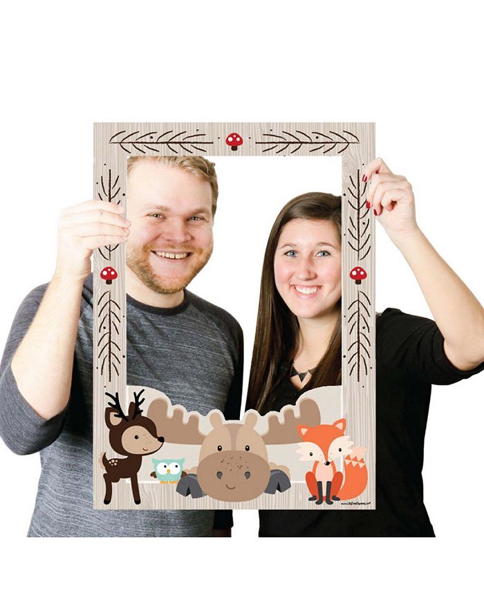 Big Dot of Happiness Woodland Creatures - Birthday Party Selfie Photo ...