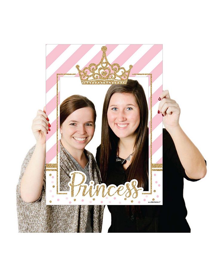 Big Dot of Happiness Little Princess Crown - Birthday Party Selfie ...
