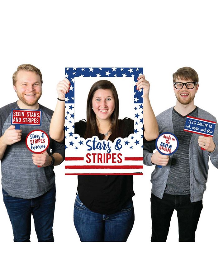 Big Dot of Happiness Stars & Stripes - USA Patriotic Party Selfie Photo ...