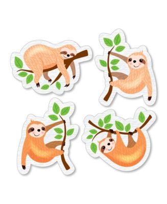 Let's Hang - Sloth - DIY Shaped Baby Shower or Birthday Party Cut-Outs ...