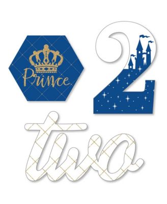 2nd Birthday Royal Prince Charming - DIY Shaped Birthday Party Cut-Outs ...