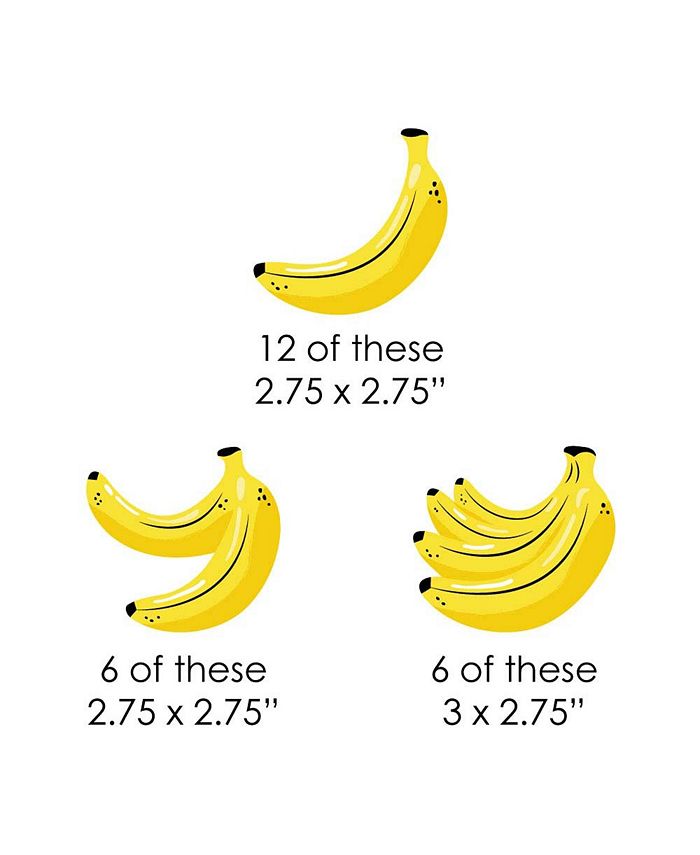 Big Dot of Happiness Let's Go Bananas - DIY Shaped Tropical Party Cut ...