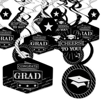 Graduation Cheers - Grad Hanging Decor - Party Decoration Swirls -Set ...