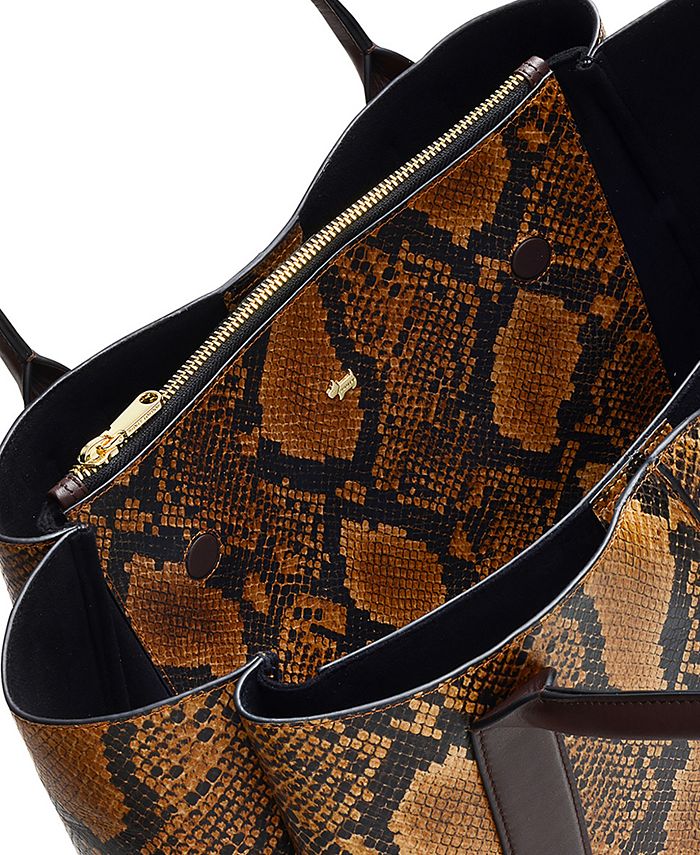 Radley London Python Printed Leather Large Open Top Tote - Macy's