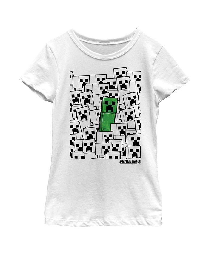 Microsoft Girl's Minecraft Stand Out Green Creeper Child T-Shirt - Macy's