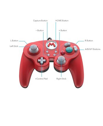 PDP Nintendo Switch Mario Wired Fight Pad Pro - SWITCH - Macy's