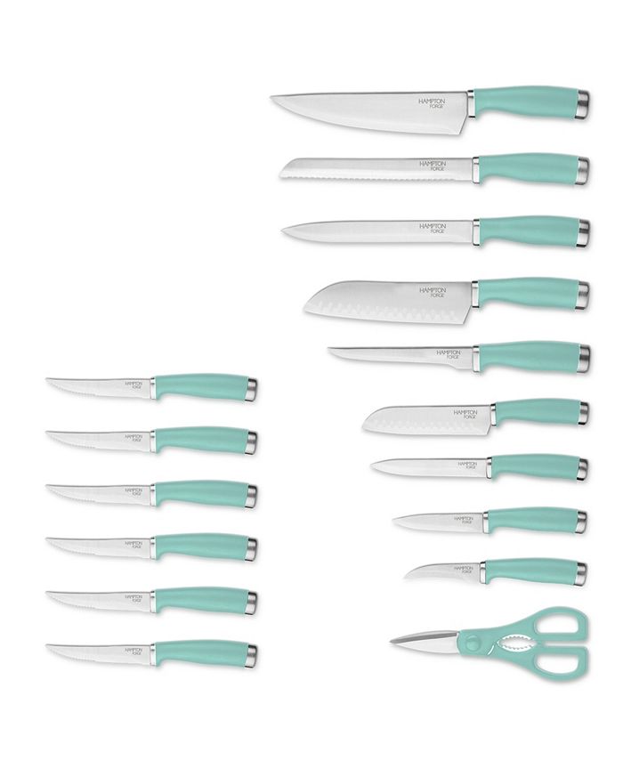 Hampton Forge 17 Piece Epicure Pistachio Block Cutlery Set - Macy's